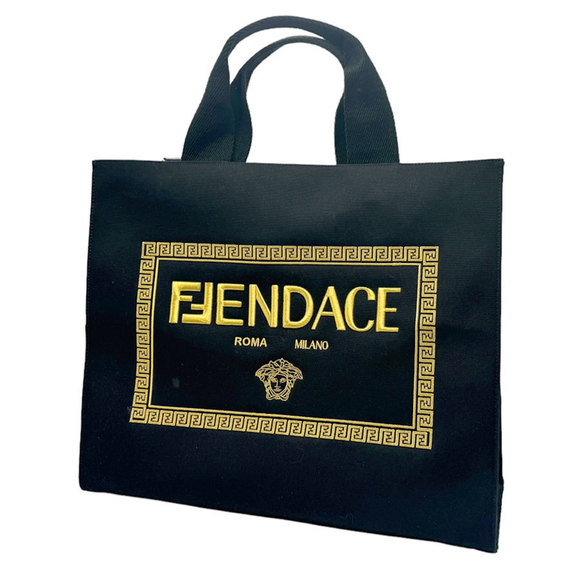 Fendi | Bags | Fendi Handbag Shoulder Bag Tote X Versace Fendace Canvas ...